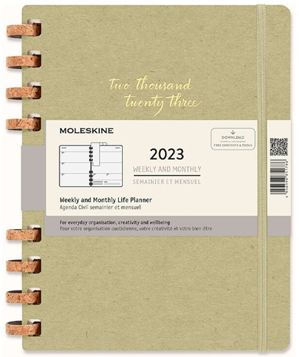 ΗΜΕΡΟΛΟΓΙΟ MOLESKINE 23 SPIRAL REMAKE CRUSH OLIVE 19*25 ΕΒΔΟΜΑΔΙΑΙΟ ...