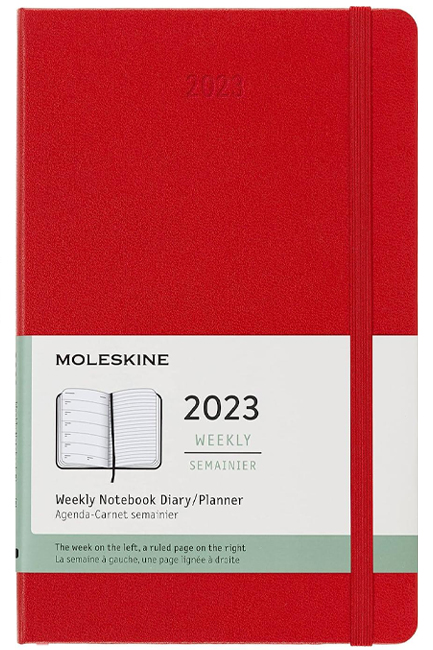 ΗΜΕΡΟΛΟΓΙΟ MOLESKINE 23 HARD RED SCARLET 13*21 ΕΒΔΟΜΑΔΙΑΙΟ LARGE ...