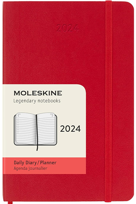 ΗΜΕΡΟΛΟΓΙΟ MOLESKINE 24 SOFT SCARLET RED 09*14 ΗΜΕΡΗΣΙΑ ΑΤΖΕΝΤΑ POCKET ...