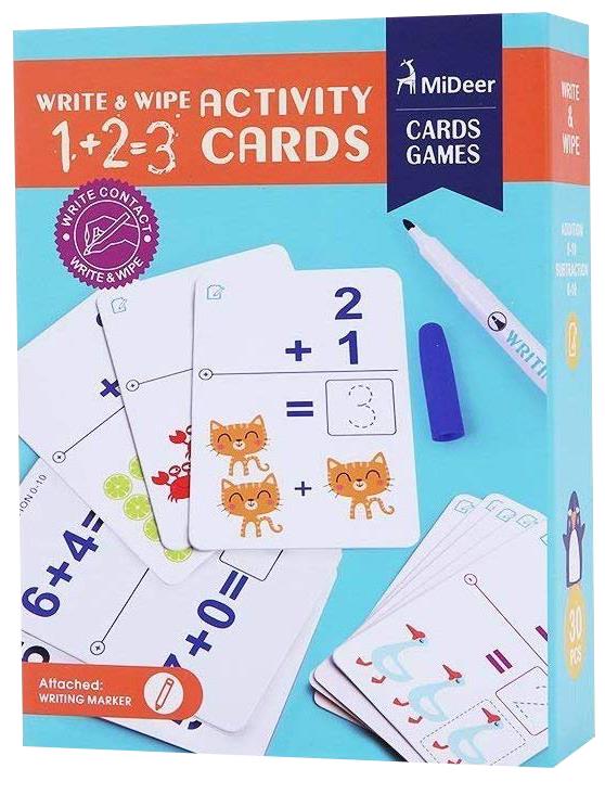 WIPE AND WRITE MIDEER ACTIVITY CARDS | Evripidis.gr