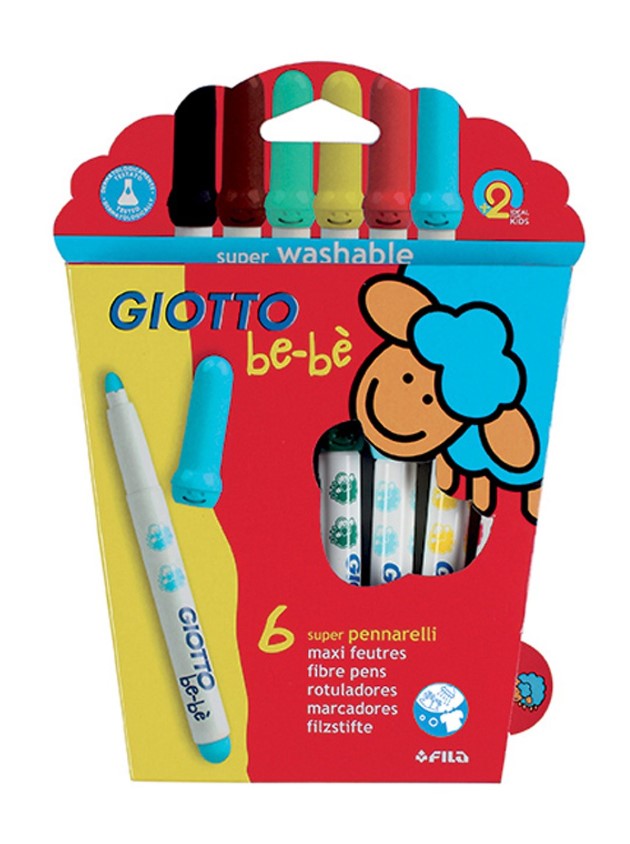 ΜΑΡΚΑΔΟΡΟΙ 6ΤΕΜ.GIOTTO BEBE SUPER WASHABLE | Evripidis.gr