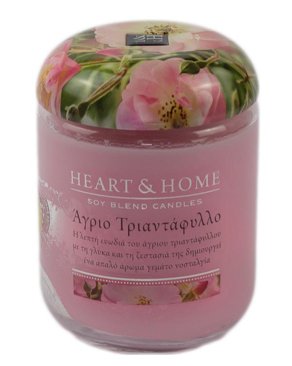 ΚΕΡΙ ΑΡΩΜΑΤΙΚΟ HEART & HOME ΜΕΣΑΙΟ 115ΓΡ.-ΑΓΡΙΟ ΤΡΙΑΝΤΑΦΥΛΛΟ | Evripidis.gr