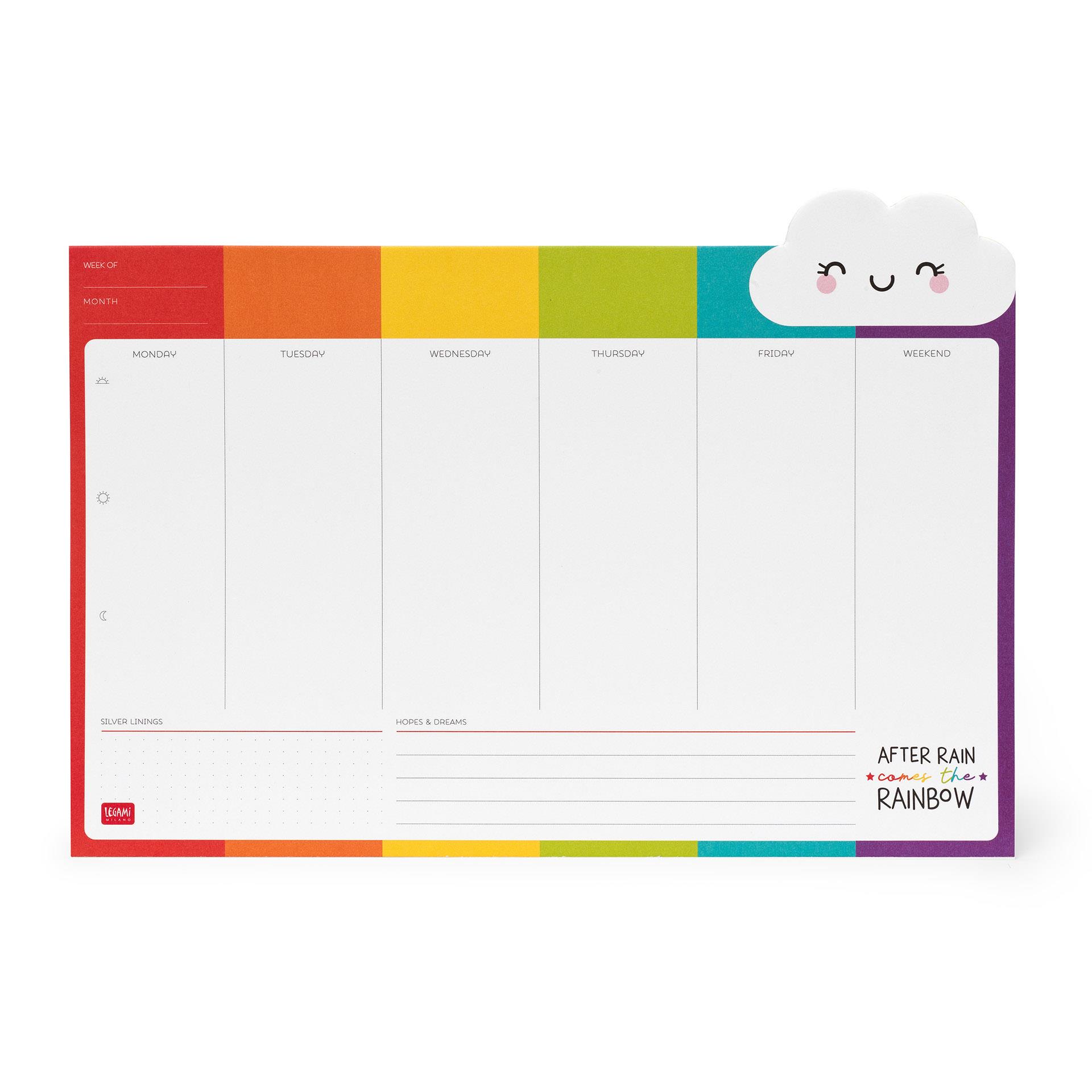 ΠΛΑΝΟ ΕΒΔΟΜΑΔΙΑΙΟ LEGAMI 34*24cm.DW0007 RAINBOW | Evripidis.gr
